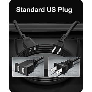 WUKUR Power Cord for Dewalt DXAEJ14 1400 Peak Amp Car Jump Starter DXAEPS2 Professional 12V Power Supply Car Power Source Station Power Cord 4.9FT Black