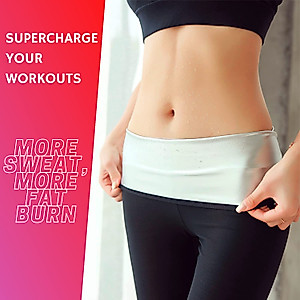 NANOHERTZ Sauna Sweat Suit Weight Loss Shapewear Pants Leggings Pockets Waist Trainer Body Shaper Sweatsuit Fitness Gym Women Girls