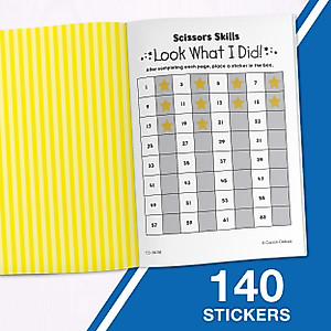 Scissor Skills Activity Book for Kids Ages 3-5, Colorful Animals, Shapes, and Line Formation Cut and Paste Activities, Kids Craft Book With Incentive Chart and Stickers, PreK+