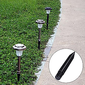 6Pcs 8.25 Inch Reinforced Ground Spikes, Solar Lights Replacement Stakes, Plastic Ground Spikes Stake for Solar Lights, Pathway Lights, Garden Lights, Torch Lights, Christmas Light Stakes