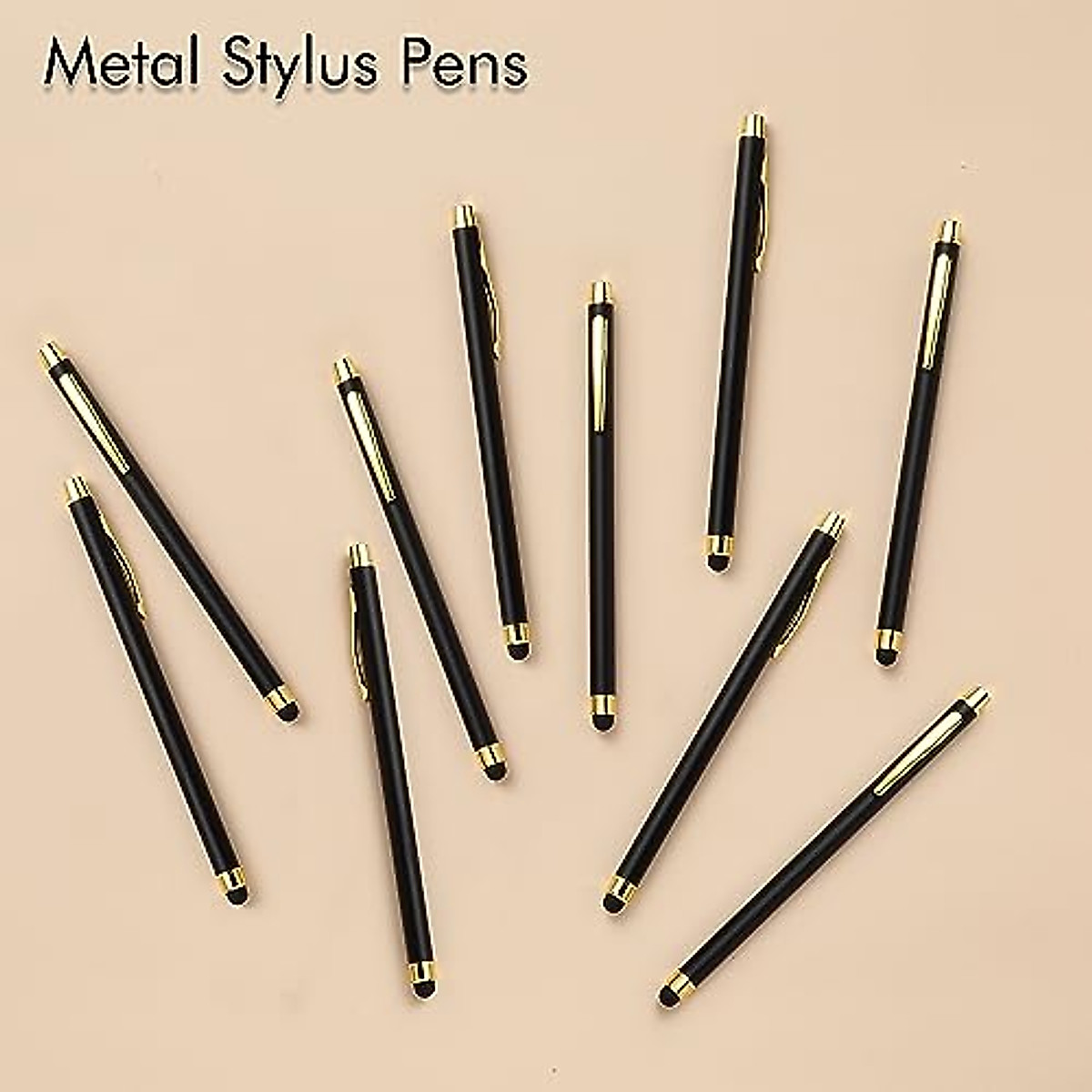 Stylus Pens for Touch Screens (10 Pcs), ChaoQ Capacitive Stylus with 12 Replaceable Tips - Black