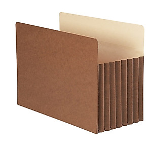 Smead TUFF® Pocket File Pocket, Straight-Cut Tab, 7" Expansion, Legal Size, Redrope, 5 per Box (74395)