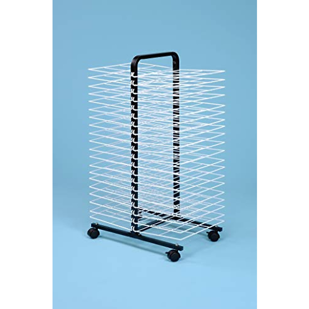 American Educational Products A-C1168 Drying Rack on Wheels, 40 Shelf, 7" Height, 18" Wide, 48" Length