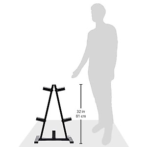 CAP Barbell A Frame Olympic Plate Rack, Dark Gray