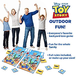 Disney Pixar Bean Bag Toss Game Set by GoSports Includes 8 Bean Bags with Portable Carrying Case - Frozen, Cars, Finding Nemo, Toy Story
