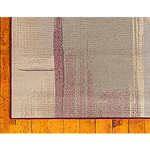 Unique Loom Barista Collection Area Rug - Timor (8' Square, Multi/ Red)