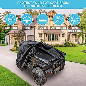 tonhui Large Ride-On Truck Toy Car Cover, Outdoor Cover for Power Wheels, Kids Electric Car Cover Waterproof All Weather Protect Kids Car Toy Vehicles - Universal Fit
