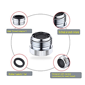 Ceaeso Faucet To Garden Hose Adapter With Aerator,Sink Faucet To Garden Hose Adapter For Bathroom/Kitchen,3/4" GHT Thread Chrome Finished…