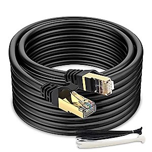 MAXLIN CABLE Cat 7 Ethernet Cable for Gaming - 75ft LAN Network Patch Cord Wire, 10GBPS High Speed Internet Cable, RJ45, 24AWG, 600MHz Connectors for Router, Modem, Compatible with TV, PC, PS3