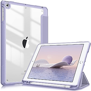 Fintie Hybrid Slim Case for iPad 6th Generation 2018 / 5th Gen 2017 / iPad Air 2 / iPad Air 1 (9.7 Inch) - Shockproof Cover, Lilac Purple