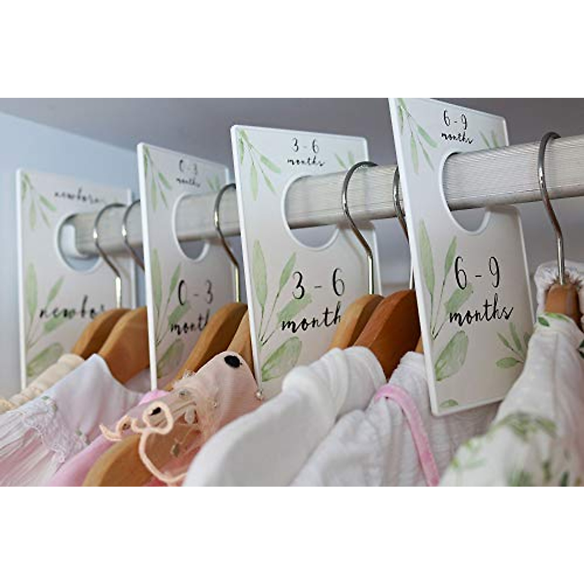 Mumsy Goose Nursery Closet Dividers Greenery Baby Clothes Dividers Botanical Closet Organizers