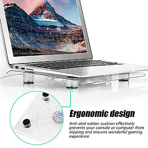 Notebook Cooler,Ultra Quiet USB Notebook Cooler,Cooling Pad Fans,with LED RGB Lights,for PS4/PS3/Laptop,Plug and Play