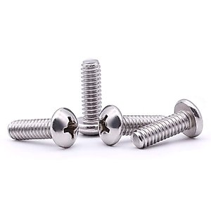 #10-24 x 3/4" Pan Head Machine Screw, Phillips Drive, 304 Stainless Steel 18-8, Bright Finish, Fully Machine Thread, 100 Pcs