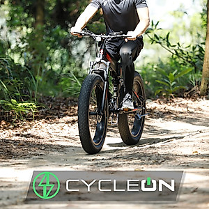 CycleOn Electric Bike for Adults: Valley Ride 750W Electric Bike 48V 10Ah Battery, 26'' Fat Tire Electric Bike Dual Shock Absorber, 7-Speed Electric Bicycles for Commute Mountain Beach Snow, Red