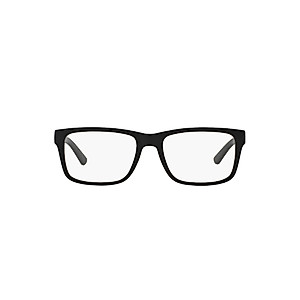 A|X ARMANI EXCHANGE Men's AX3016 Square Prescription Eyewear Frames, Black/Demo Lens, 53 mm