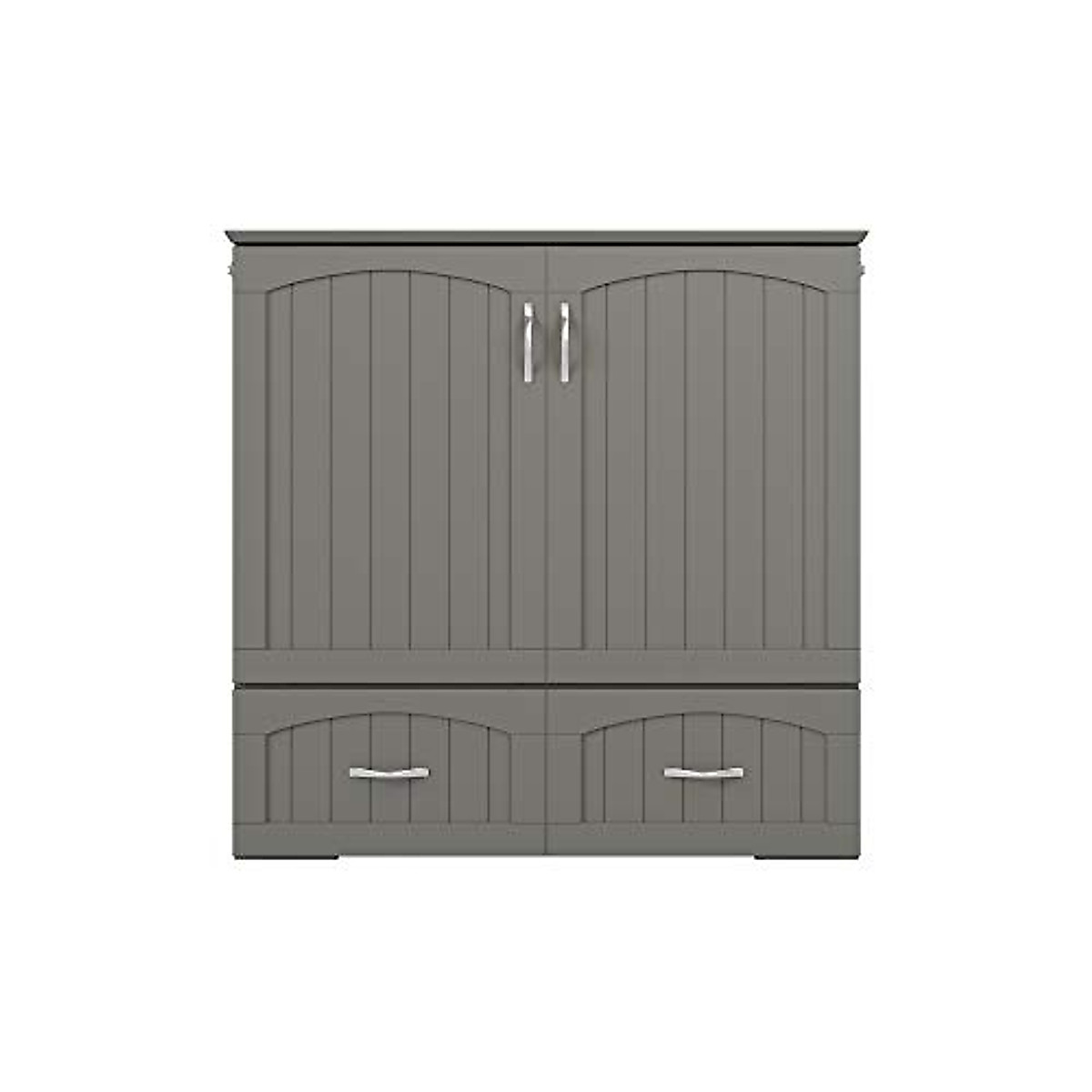 AFI Southampton Murphy Bed Chest with Charging Station, Twin XL, Grey