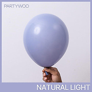 PartyWoo Retro Dusty Blue Balloons, 100 pcs Grayish Blue Balloons Different Sizes Pack of 18 Inch 12 Inch 10 Inch 5 Inch Balloons for Party Decorations, Birthday Decorations, Wedding Decorations