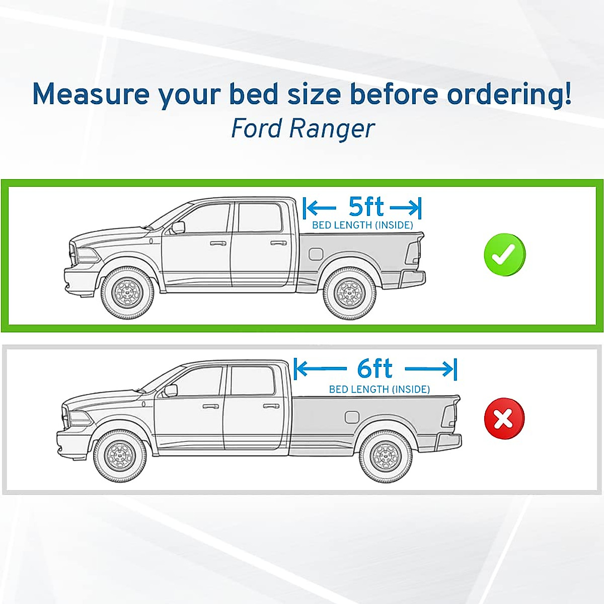 Syneticusa Retractable Tonneau Cover Fits 2019-2023 Ford Ranger 5' (61”) Truck Bed Aluminum Matte Black Low Profile Waterproof Off Road Rack Ready