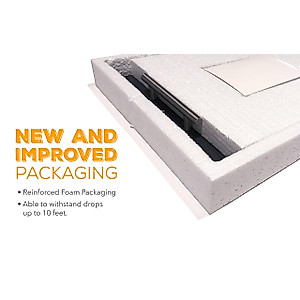 Slate Cheese Board - 7 pc Serving Tray Set 16"x12" Large - Stainless Steel Handles - Soapstone Chalk - 4 Cheese Knives - Foam Protective Feet by Proper Goods