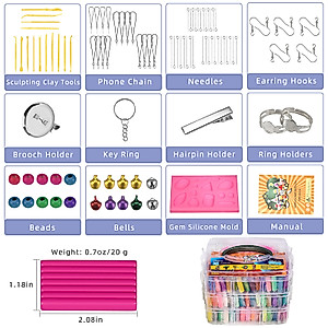 Ixiaoyoo Polymer Clay 88 Colors, Modeling Clay for Kids DIY Starter Kits, Oven Bake Model Clay, Non-Toxic, Non-Sticky, Ideal Clay Kits for Children and Artists (88 Colors)