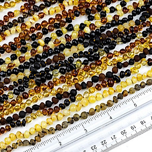 Baltic Amber Necklace (Authentic, Certified) - 12.5 inches - Unisex Jewelry - Cognac (Polished) - Real Amber Beads - Proud to Deliver Genuine Baltic Sea Wonder Handcrafted by Amber Guru