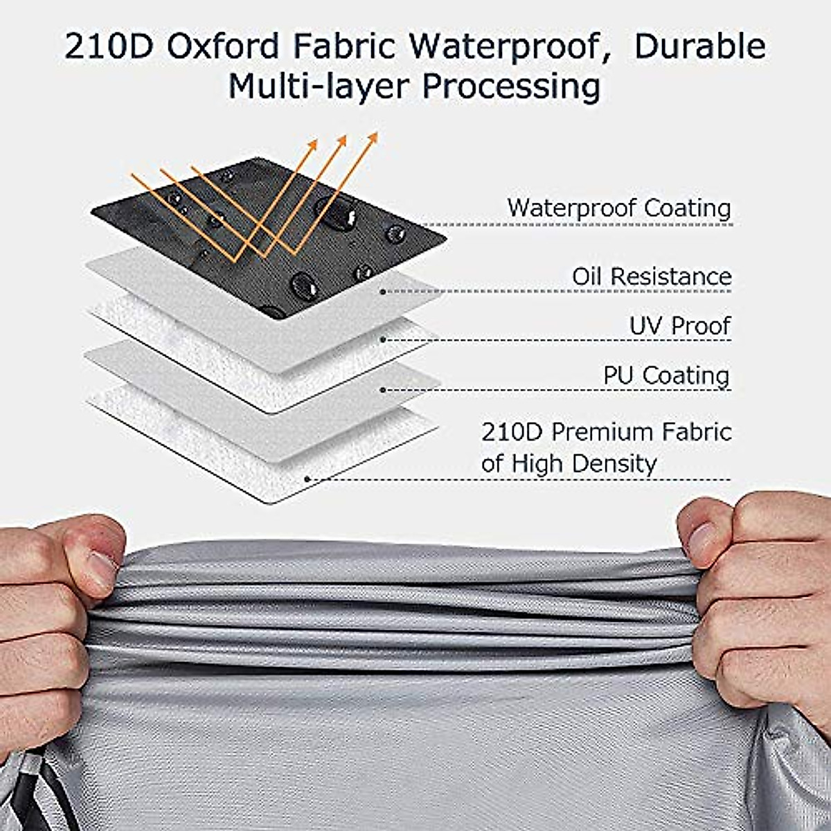 Nomiou Chiminea Cover,Waterproof,Windproof,Oxford Fabric Outdoor Garden Patio Heater Black Cover