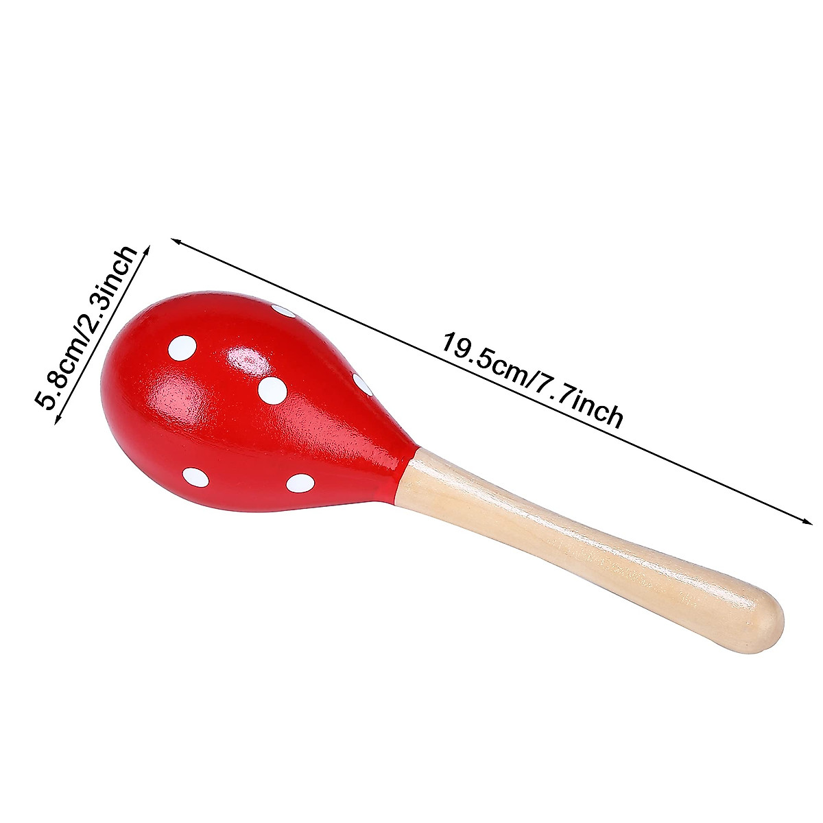 Maracas, Wooden Rumba Shaker Rattle Hand Percussion Musical Instrument for Adults Kids, Set of 2