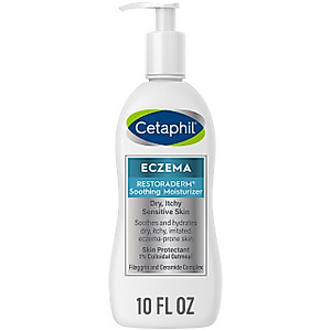 Cetaphil RESTORADERM Soothing Moisturizer, For Eczema Prone Skin, 10 fl oz, For Dry, Itchy, Irritated Skin, 24Hr Hydration, No Added Fragrance, Doctor Recommended Sensitive Skincare Brand