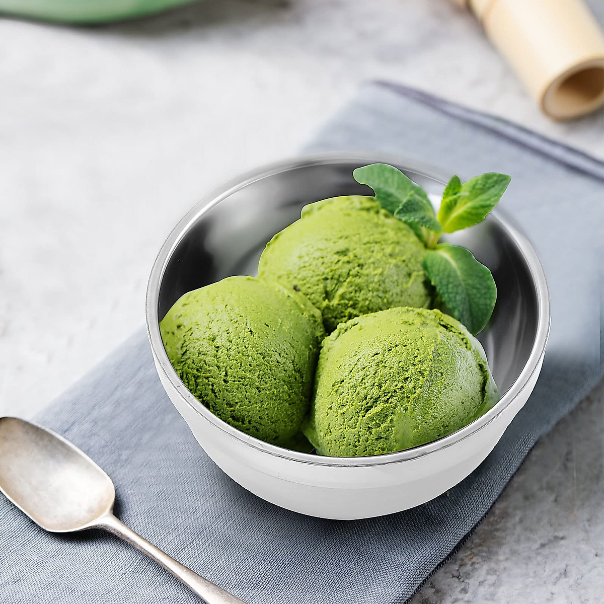 Mimorou 20 Pack 304 Stainless Steel Bowl Set 13oz Double Walled Insulated Snack Bowls Small Metal Mixing Bowls Lightweight Toddler Bowl Multipurpose Dinner Bowl for Ice Cream, Cereal, Snack