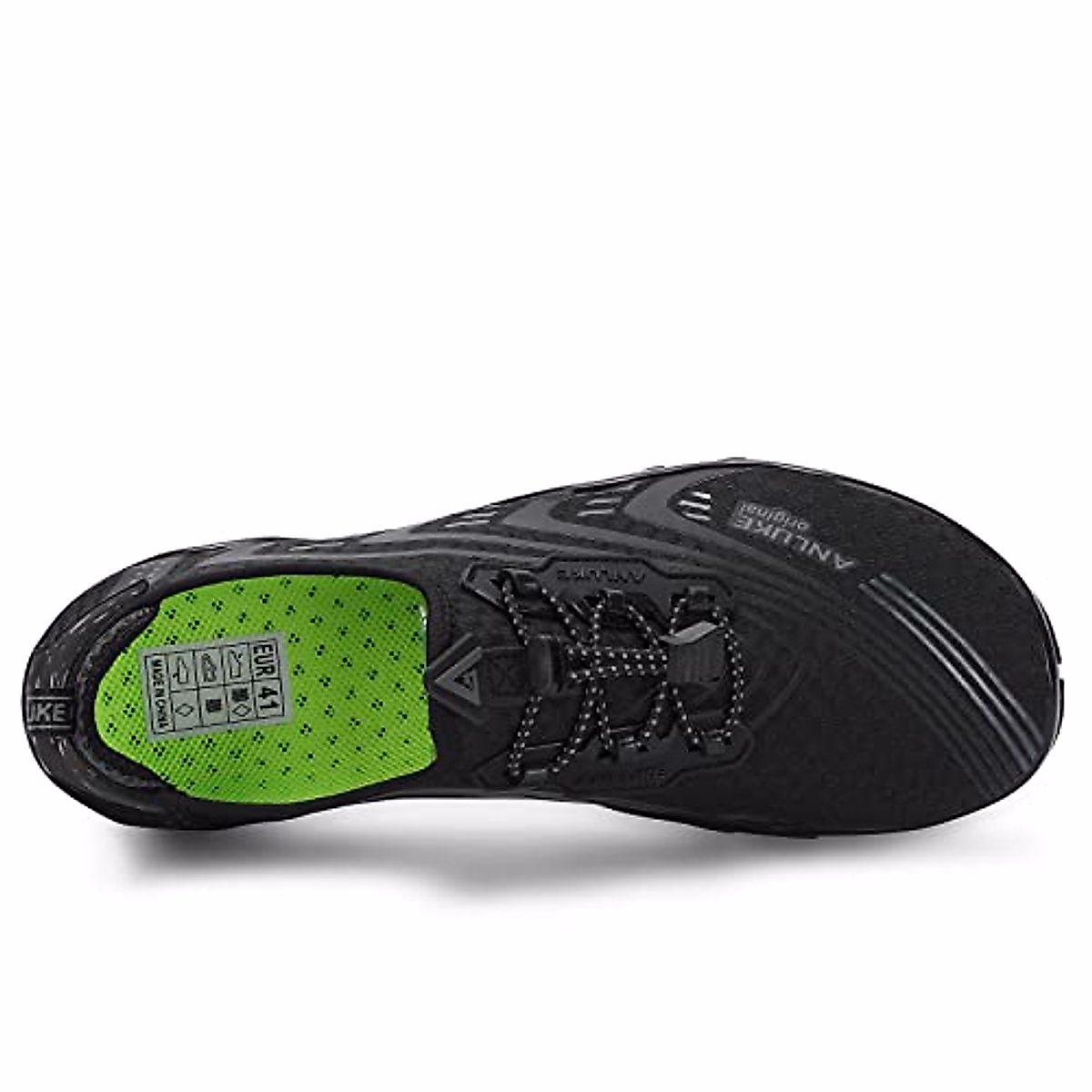 ANLUKE Mens Womens Water Shoes Swim Shoes Aqua Shoes Barefoot Quick-Dry Beach Surf Water Sports Shoes AllBlack 43