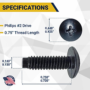 RackGold 10-32 Rack Screws 100 Pack-USA Made