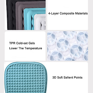 LGNORA Breathable Gel Seat Cushion for Long Sitting Non-Slip Comfortable Car Seat Cushion Cool Washable Home Office Chair Cushion Reduce Sweat (Grey)