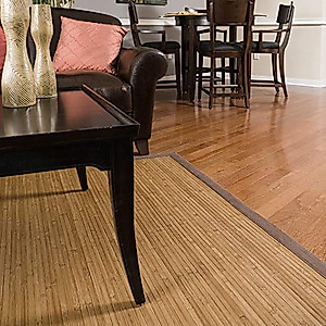 5' X 8' Bamboo Floor Mat Area Rug, Large Bamboo Floor Runner Indoor Outdoor Rug with Non Skid Backing, Area Mat Carpet for Living Room, Hallway, Kitchen, Office-100% Natural Bamboo Wood Most Viewed