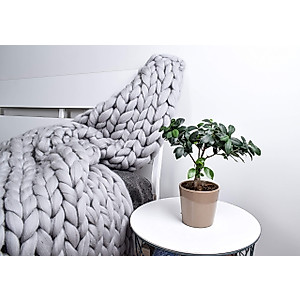 Chunky knit blanket Chunky blanket Merino wool blanket Giant throw Chunky Merino wool blanket Plaid Home decor Christmas gift Christmas present Interior design