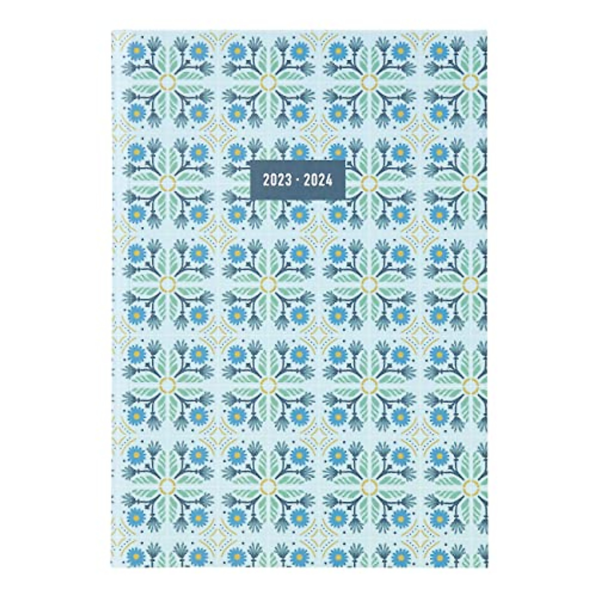 Letts of London Morocco Academic Weekly/Monthly Planner, August 2023 to July 2024, Week-to-View, Sewn Binding, Multilingual, A5 Size, 8.25" x 5.875", Sky (C031813-24)