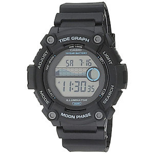 Casio Tide Graph Moon Phase 10-Year Battery Men's Sports Watch w/LED Illuminator Model: WS1300H-1AV Black