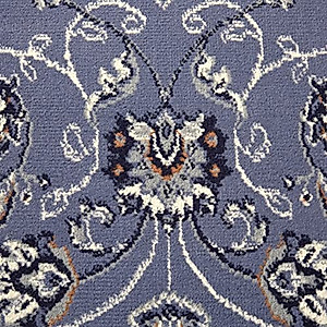 Home Dynamix Ariana Badah Area Rug 3 Piece Set (4'11" x6'11,1'8" x4'11,1'8" x2'8), Border Blue/Ivory