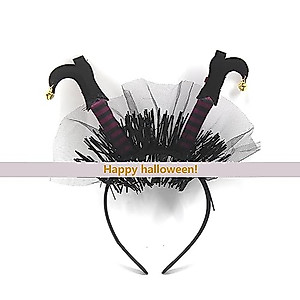 MOHYS Halloween Headband Witch Legs HeadBand for Funny Halloween Party Cosplay Decoration Hair Accessories Dress Up(Purple)