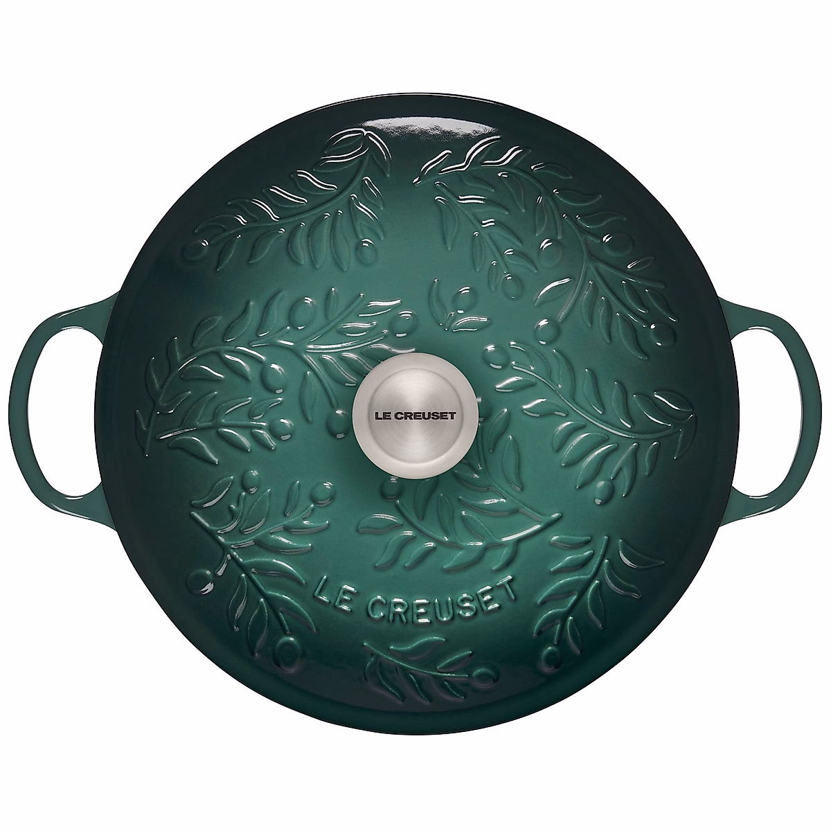 Le Creuset Olive Branch Collection Enameled Cast Iron Signature Soup Pot with Embossed Lid, 5.25 qt., Artichaut