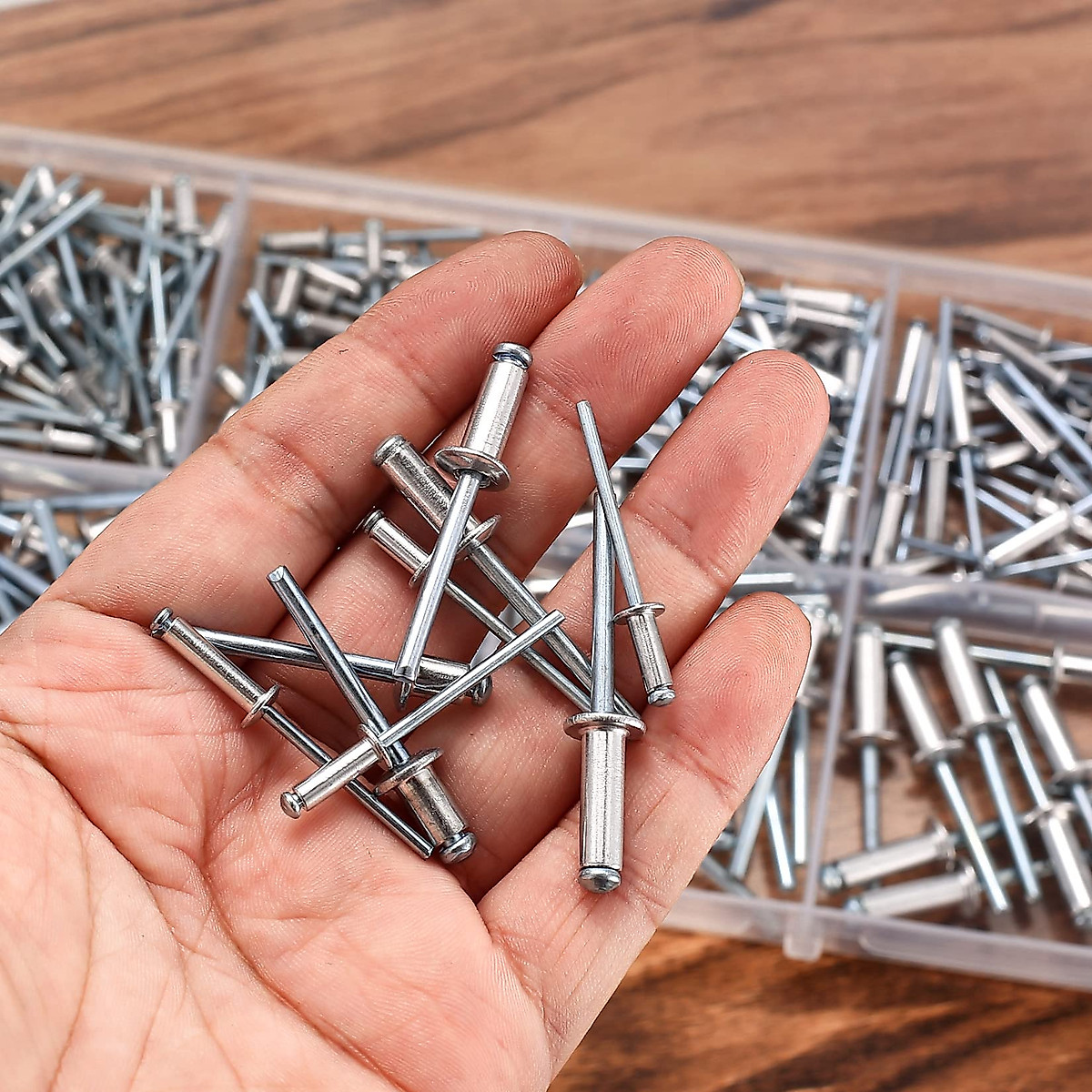 200 Pcs Pop Rivets Assortment Kit, Assorted Aluminum Blind Rivets, Metal Flange Blind Rivets for Metal, 1/8"x1/4", 1/8"x5/16", 1/8"x3/8", 1/8"x1/2", 3/16"x1/4", 3/16"x5/16", 3/16"x1/2", 3/16"x5/8"