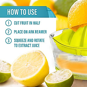 ARK Reamer Lemon Squeezer - Citrus Juicer, BPA-Free, Anti-Slip Hand Press w/Measuring Cup - Easy to Use & Clean Manual Juicers for Fresh Orange or Lime Juice - Kitchen Gadgets