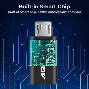 New USB C Female to Micro USB Male Adapter (4Pack), Micro USB Adaptor, Micro USB to USB C Adapter Fast Charger Power Cable Plug Strip Extender for Nexus Nokia LG Xbox PS Kindle Samsung Galaxy Devices