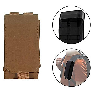 Clakit XL Smartphone Strap Pack - Backpack Shoulder Strap Pocket (Khaki) - Backpack Attachment for Hikers, Travelers, Students, and Commuters