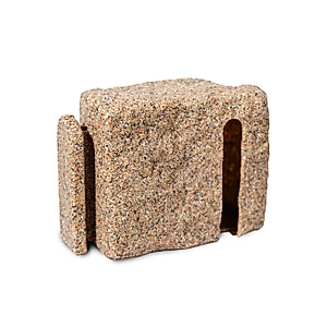 Beuta Sandstone Left Turn Block – Landscape Edging for Lawn & Garden, Easy No Dig Installation and Connects to Other Beuta Blocks, Heavy Duty Composite Resin Flex Wall Stone - 1 pc.