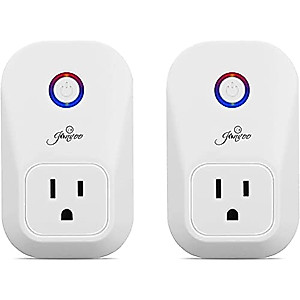 Mini Smart Plug,WiFi Outlet Socket Remote Control,Compatible with Alexa and Google Home,10Amp,Overload Protection,No Hub Required,ETL Listed,FCC Certified （2 Pack）
