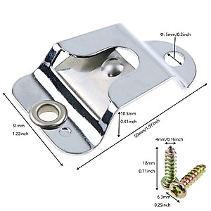 E-outstanding Microphone Holders Mic CB Mic Hanger Clip Hook with Screws for Kenwood Mobile Radio