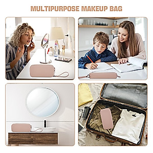 PONADA Silicone Makeup Bag - Travel Cosmetic Bags for Women,Waterproof Portable Pouch Toiletry Bag Make up Organizer with Double Zipper