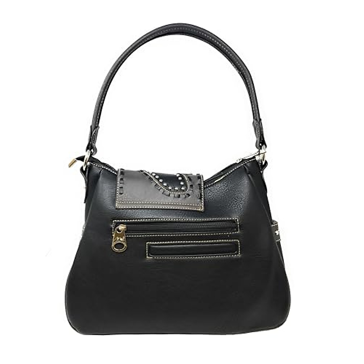 Turquoise and Fringe Western Shoulder Bag - Tan