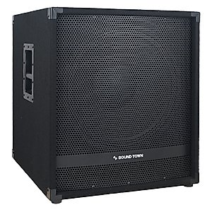 Sound Town METIS Series 2400 Watts 18" Powered Subwoofer with Class-D Amplifier, 4-inch Voice Coil, High-Pass Filter (METIS-18PWG)