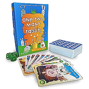 Three Archers Games One Two Many Rabbits Card & Dice Game | Fun Family Game | Entertaining and Educational | 10-20 Minutes, 1-4 Players, Ages 7 and up